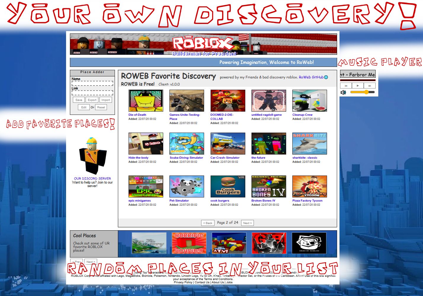 ROWEB: A FREE Favorite List